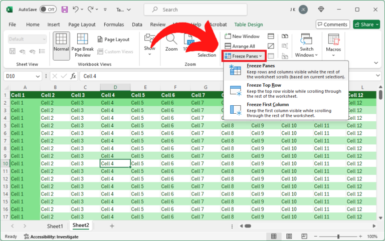 How to Freeze Rows and Columns in Excel - ExcelExperts